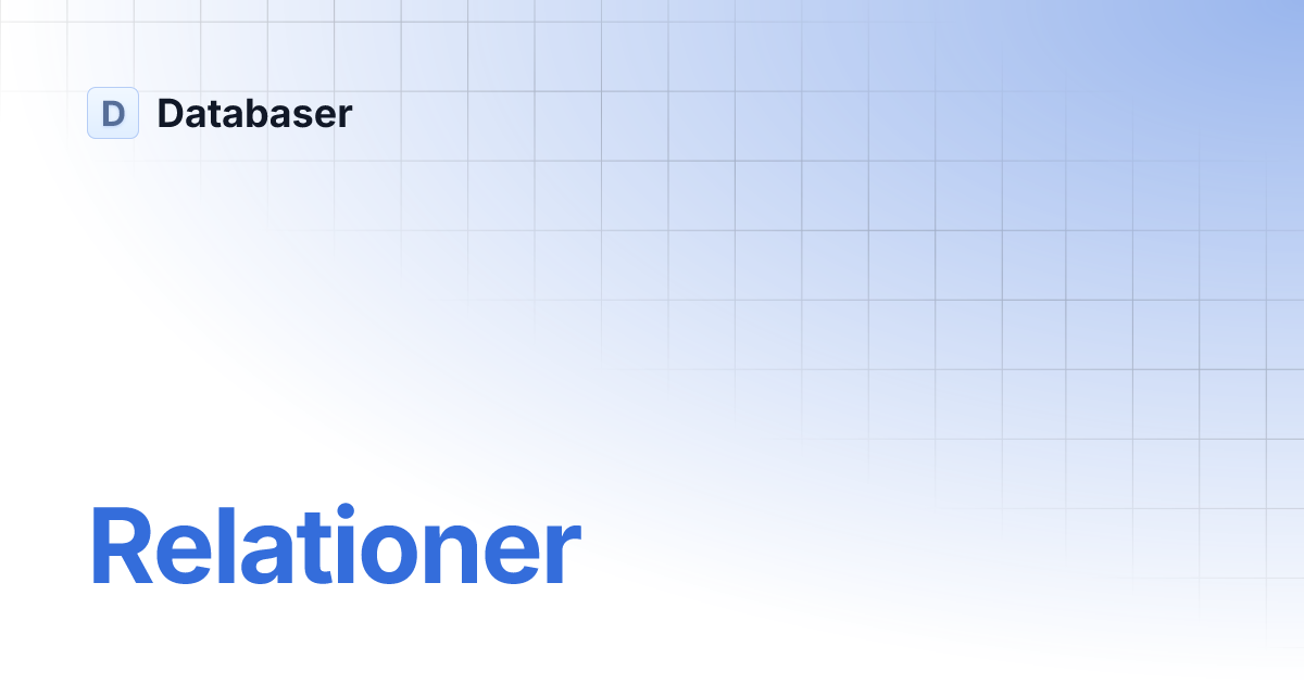 Relationer | Databaser